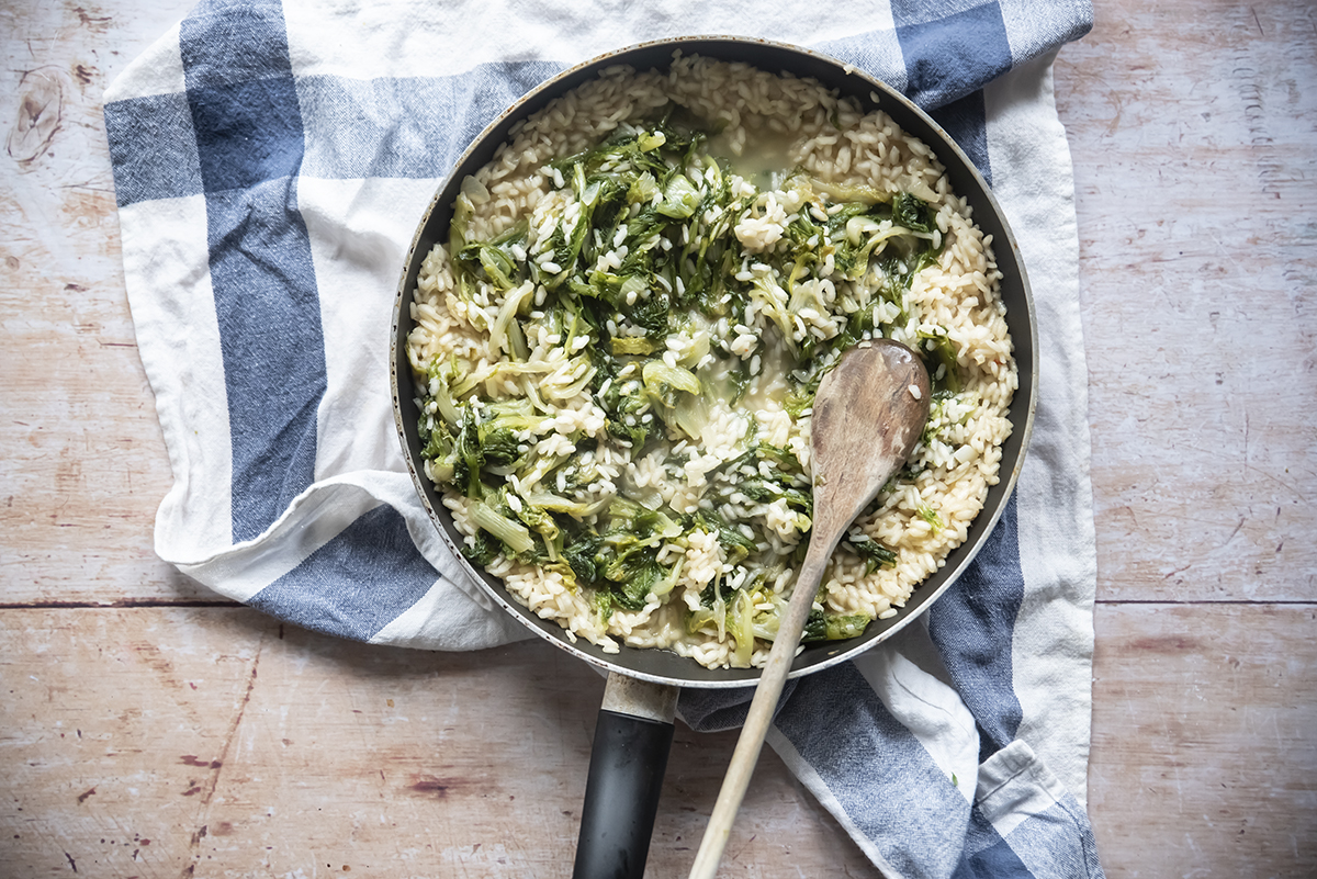 Risotto con scarola riccia e stracchino - Ricette light - Melarossa