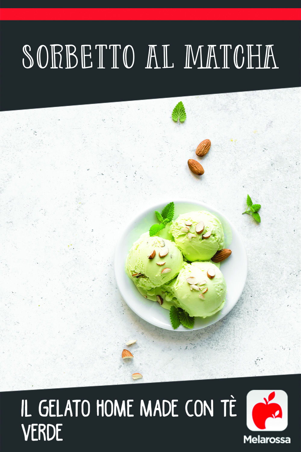 Sorbetto al matcha: la ricetta con guarnizione di ribes - Melarossa