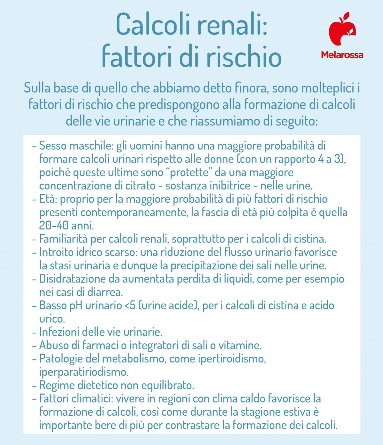 Calcoli renali: cosa sono, sintomi, cause, cura e prevenzione