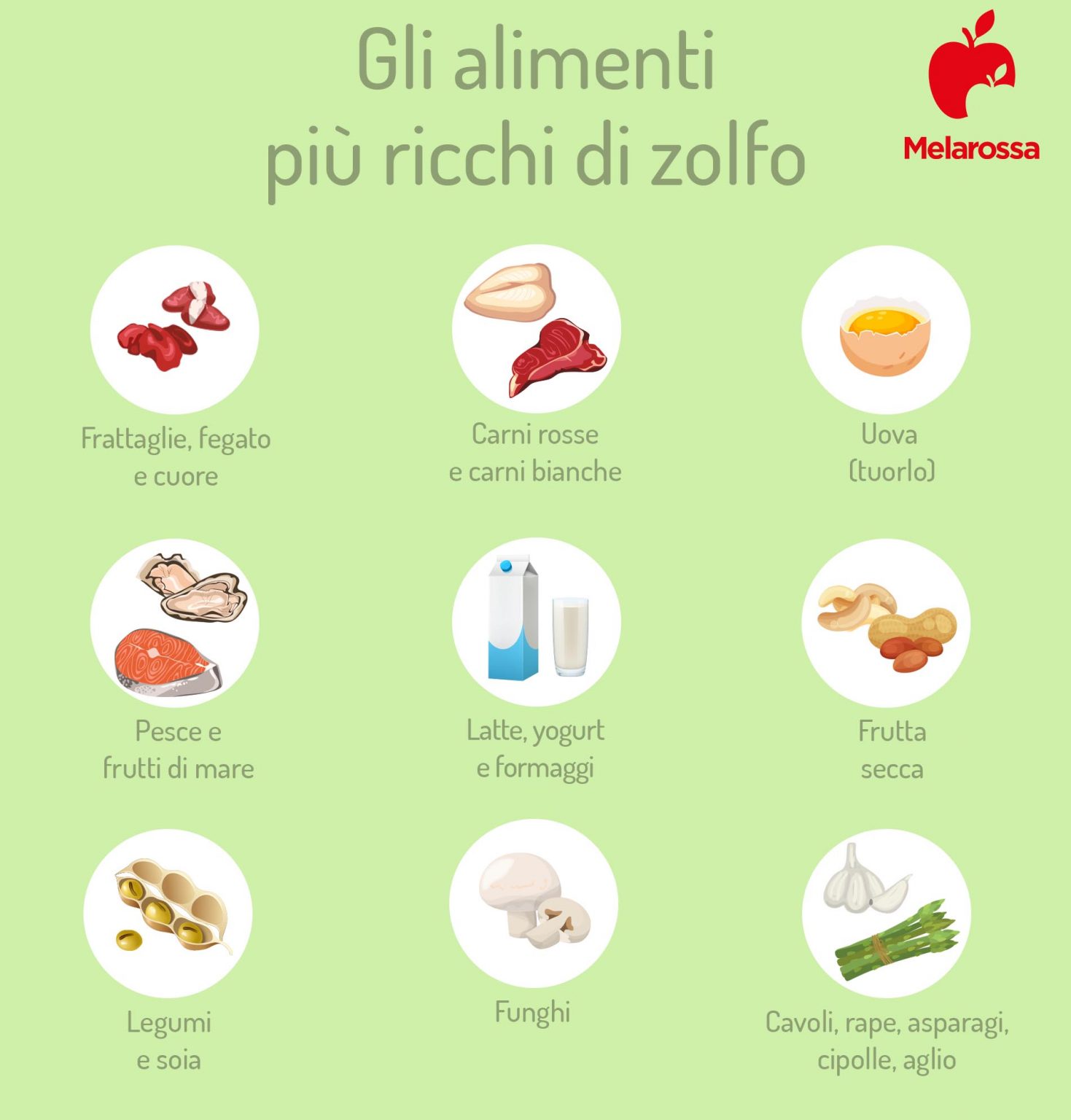 Zolfo: proprietà e benefici, fabbisogno, alimenti lo contengono