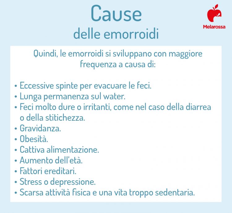 Emorroidi: cosa sono, cause e sintomi, cosa mangiare, rimedi