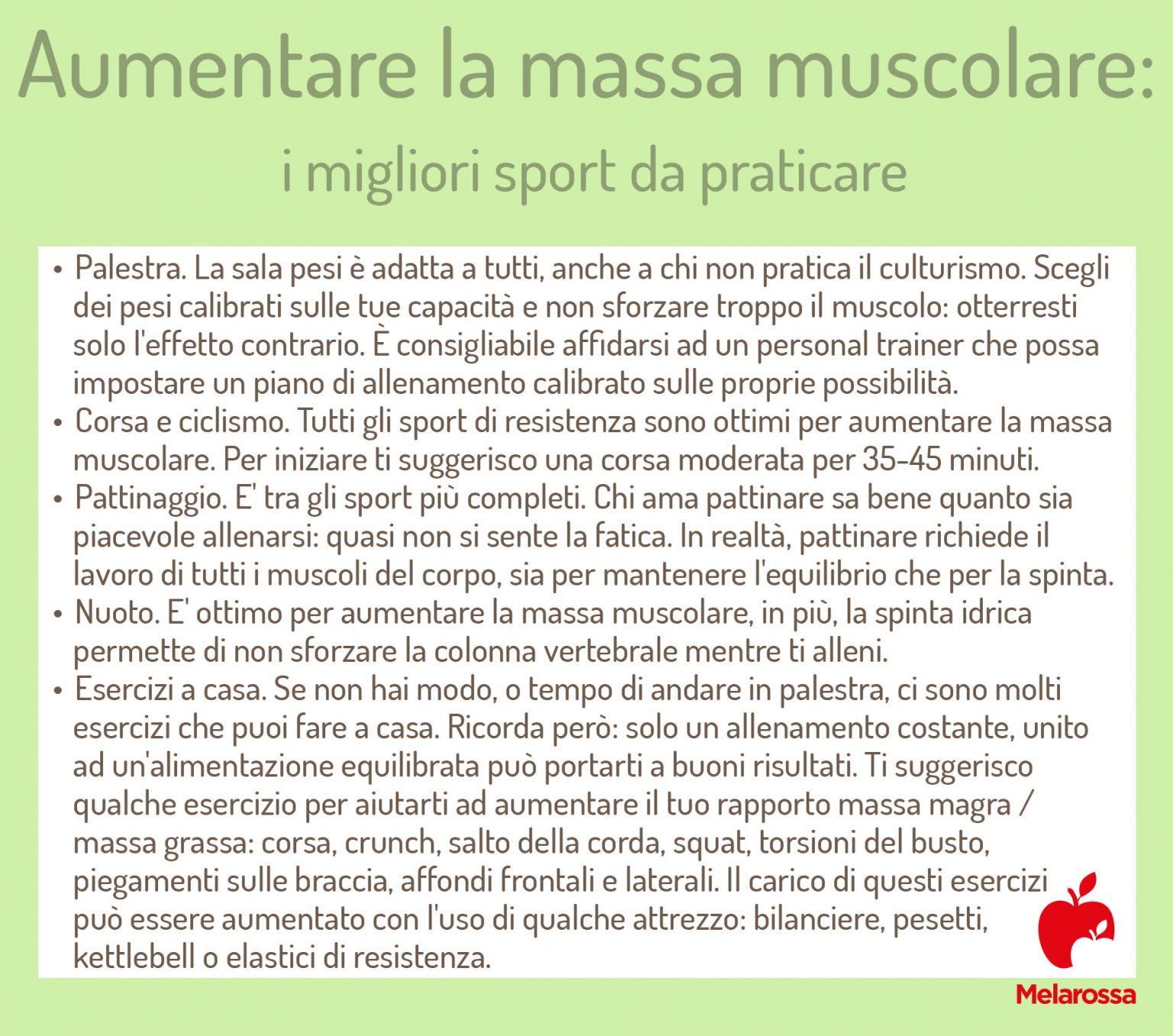 Come aumentare la massa muscolare con dieta e esercizi