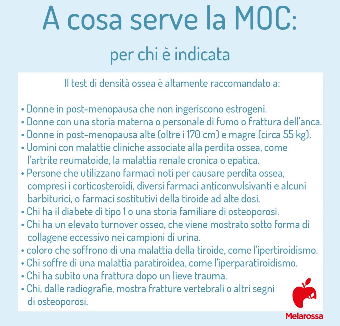 Moc: che cos'è, perché farla, come leggere i valori