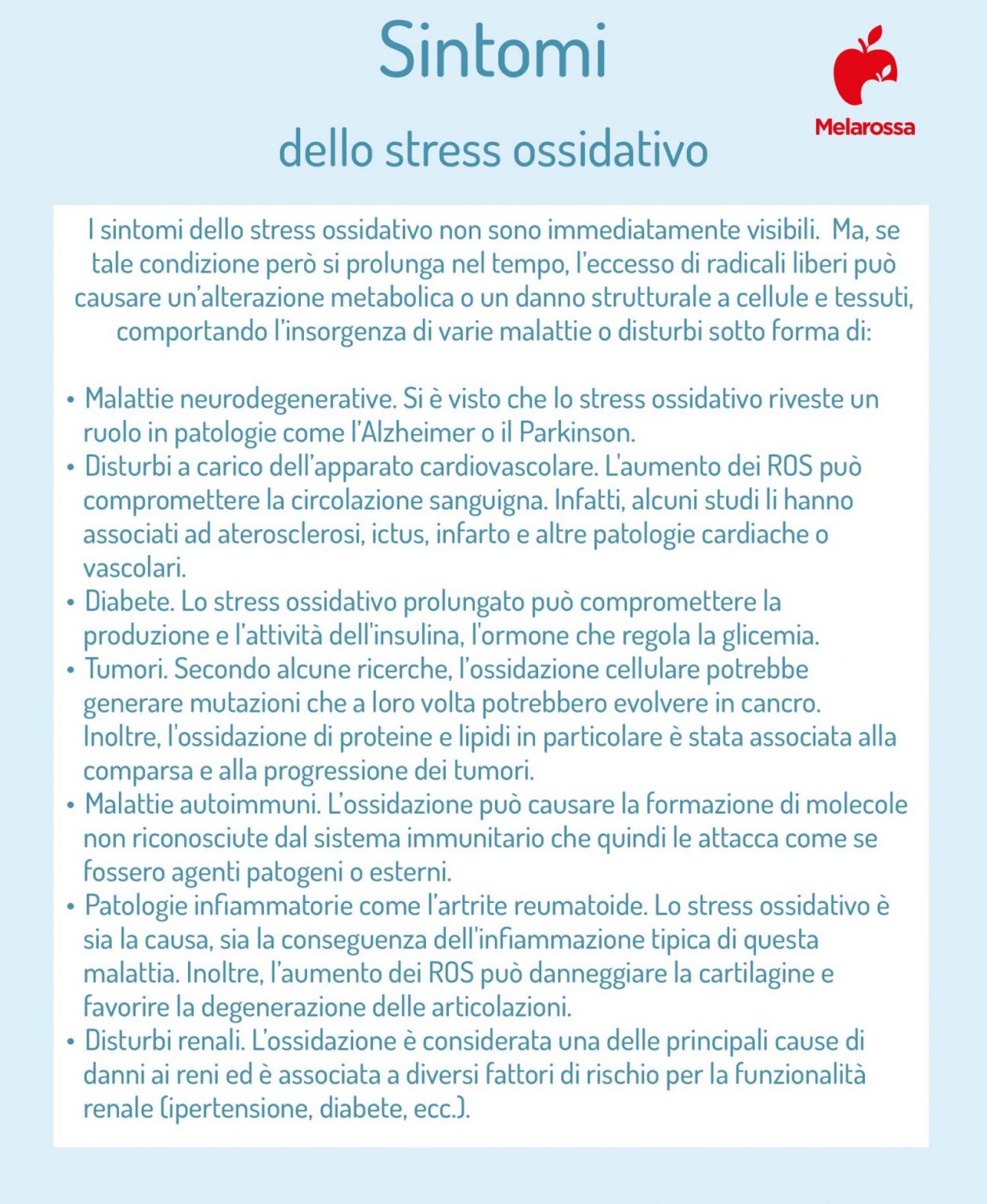 Stress ossidativo: come prevenirlo e come combatterlo- Melarossa