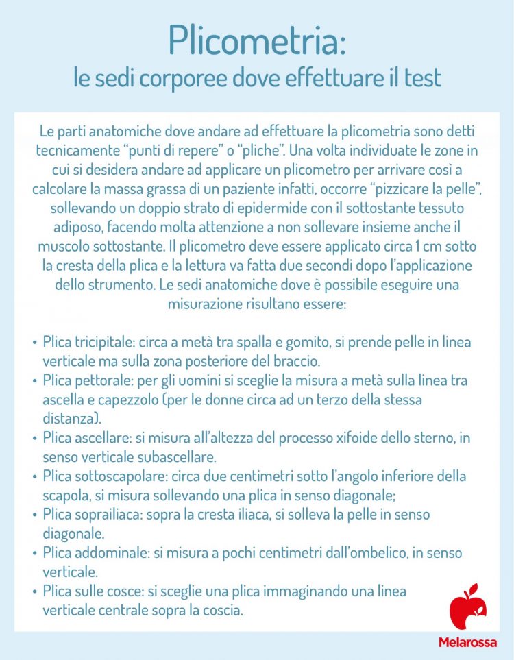 Plicometria: che cos'è, a cosa serve, tabelle di riferimento