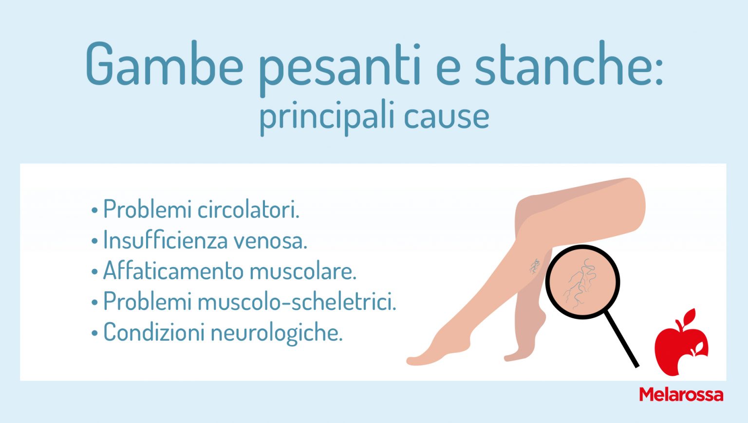 Gambe pesanti e stanche, scopri le cause e i rimedi - Melarossa