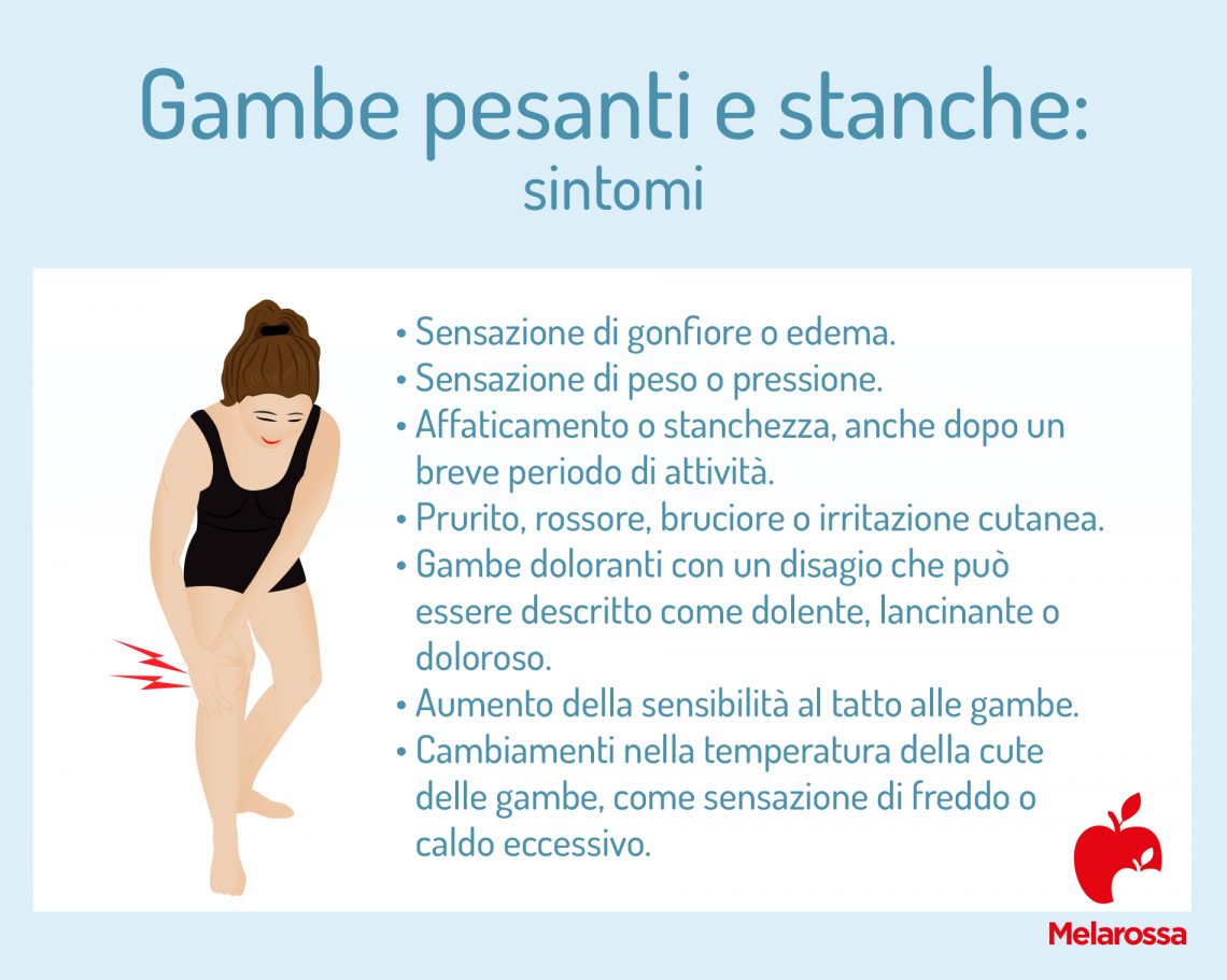 Gambe pesanti e stanche, scopri le cause e i rimedi - Melarossa