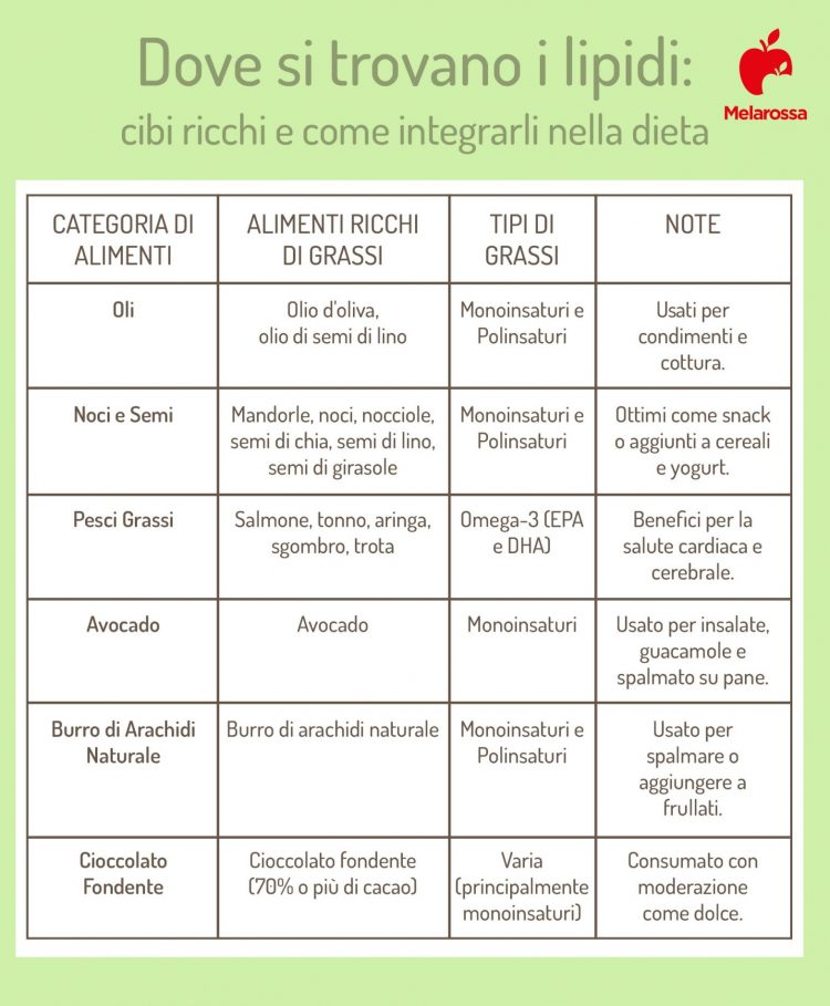 Lipidi o grassi: cosa sono, a cosa servono e dove si trovano