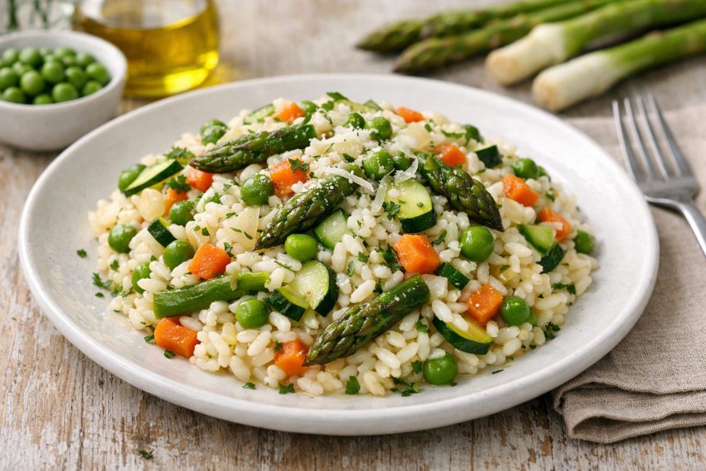 Risotto primavera perfetto: cremoso e pronto in pochi minuti